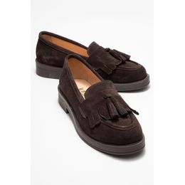 Milly Leder Quaste Loafer