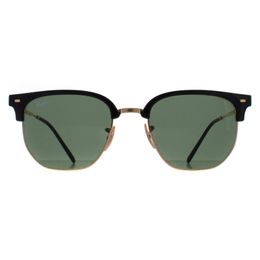 Ray-Ban Square Unisex Schwarz auf Gold Gr&uuml;n RB4416 Neu Clubmaster