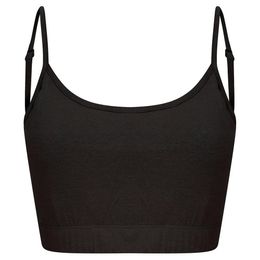 SF Women - Tr&auml;gerhemd f&uuml;r Damen, kurz geschnitten, Nachhaltig (Schwarz)