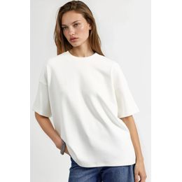 Oversized Rundhalsausschnitt Modal Touch Strick-T-Shirt