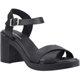 Hush Puppies Georgia Damen Sandalen Aus Schwarzem/Schlangenleder