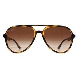 Ray-Ban RB4376 710 poliert havanna braun Verlauf Sonnenbrille