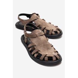 Alone Leder Gladiator Sandale