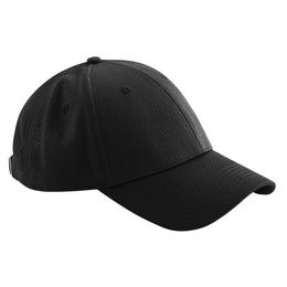 Beechfield - Baseball-M&uuml;tze 6 Segmente f&uuml;r Herren/Damen Unisex (Schwarz)