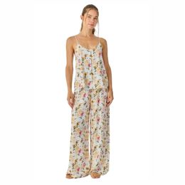 Damen Sommerpyjama mit Tr&auml;gern und luftigen langen Hosen JJB30