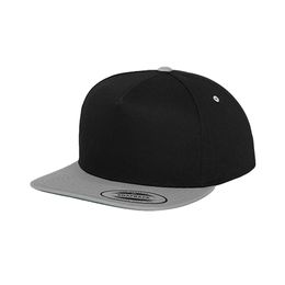 Flexfit - "Classic" Snapback M&uuml;tze 5 Segmente (Schwarz/Silber)
