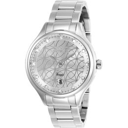 Invicta Angel 27437 Damen Uhr - Quarz Uhrwerk - Edelstahl mit Silbernem Zifferblatt - 38 mm