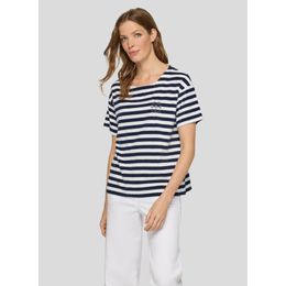 Print-Shirt Rabe "T-Shirt", Damen, Gr. 36, dunkelblau, 80%Baumwolle 20%Polyester, geringelt, gerade, Shirts