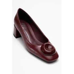 Mila Schnalle Eckige Zehenpartie Blockabsatz Pumps (Damen)