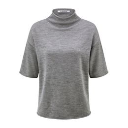 Peter Hahn - Pullover mit Stehkragen, grau, Gr. 40 / M - Schurwolle