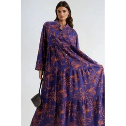 Bequemes Gemustertes Maxikleid