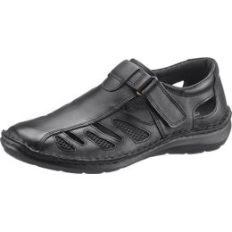 Herren Klettschuh mit seitlichen Netzeins&auml;tzen schwarz, Gr&ouml;&szlig;e 41