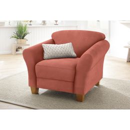 Sessel Home Affaire "Gotland", orange (terra), B:110cm H:84cm T:89cm, Luxus-Microfaser ALTARA NUBUCK (100% Polyester);90% Polyester/10% Polyamid Luxus-Microfaser (100% Polyester);Struktur (100% Polypropylen), Sessel, Sessel, in drei Bezugsqualit&auml;ten