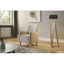 Sessel Home Affaire "Viva", braun (macciato), B:74cm H:93cm T:81cm, 100% Polyester, Sessel, Sessel, mit Federkern, mit Buchef&uuml;&szlig;en