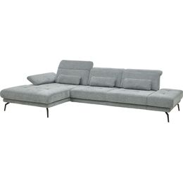 Recamiere DIE PLANBAR "MP-IN20126 L-Form mit Federkern-Polsterung", blau (ocean), B:328cm H:82cm T:190cm, 100% Polyester, Sofas, Recamiere, mit Kopfteilverstellung, optional Sitztiefen- & Armteilverstellung