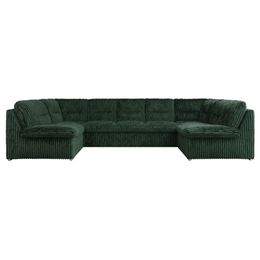 Wohnlandschaft mit Schlaffunktion Comodo gr&uuml;n Ma&szlig;e (cm): B: 340 H: 93 Sofas > Sofas nach Material > Stoffsofas &raquo; Sofa DE