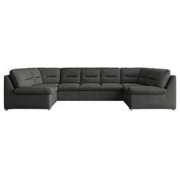 Wohnlandschaft mit Schlaffunktion Comodo grau Ma&szlig;e (cm): B: 340 H: 93 Sofas > Sofas nach Material > Stoffsofas &raquo; Sofa DE