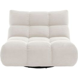 1,5-Sitzer Home Affaire "Graceland, 360 drehbarer Sessel, Breite 107cm", wei&szlig;, B:112cm H:85cm T:108cm, 95% Polyester, 5% Nylon, Sofas, mit eleganter Steppung, Rundumbezug & weicher Polsterung