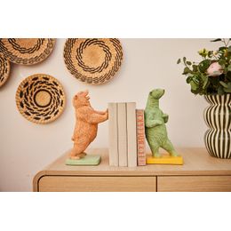 Buchst&uuml;tze KARE DESIGN "Bear Party", orange (blau), B:33cm H:30,5cm T:13cm, Polyresin, Buchst&uuml;tzen, aus Polyresin