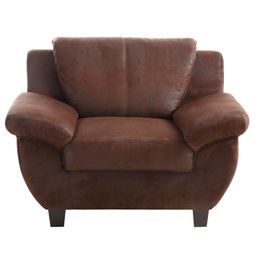 Sessel Home Affaire "Yesterday belastbar bis 140kg/ Sitz", braun (mocca), Sessel, Microfaser MELROSE, %reste%, B/H/T: 108cm x 80cm x 91cm, Primabelle-Microfaser (100% Polyester);Struktur (100% Polyester);Antikleder-Optik Melrose (100% Polyester), Sessel, Microfaser MELROSE, mocca, B:108cm H:80cm T:91cm