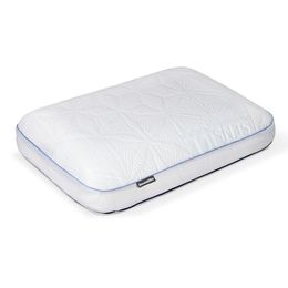 Nackenst&uuml;tzkissen Dunlopillo "Clima Flex, NEUHEIT Viskoschaum mit k&uuml;hlender & w&auml;rmender Seite", wei&szlig;, B:40cm H:15cm L:60cm, Bezug: 65% Polyester, 33% Viskose, 2% Elasthan. F&uuml;llung: 100% Polyurethan, Kopfkissen, in Gr&ouml;&szlig;e 60 x 50 x 15 cm, Individuell anpassbar: mit drei Einlagen
