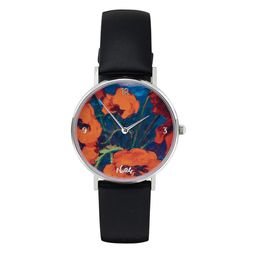 K&uuml;nstler-Armbanduhr &raquo;Mohn&laquo;