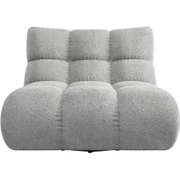 1,5-Sitzer Home Affaire "Graceland, 360 drehbarer Sessel, Breite 107cm", light, grau, B:112cm H:85cm T:108cm, 100% Polyester, Sofas, mit eleganter Steppung, Rundumbezug & weicher Polsterung