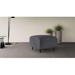 Polsterhocker Home Affaire "LEMPS mit Wellenunterfederung, Ma&szlig;e B/T/H: 70/63/45 cm", grau (anthrazit), B:70cm H:46cm T:70cm, 100% Polyester, Hocker, Polsterhocker, passend zur Serie, in hochwertiger Verarbeitung