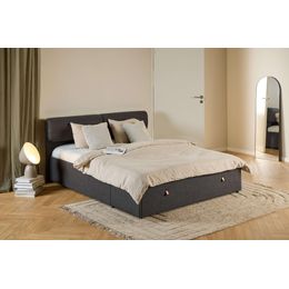 Bett ACTONA GROUP "Calvi", dunkelgrau, B:157cm H:110cm L:200cm, Betten, Bett, Bett, dunkelgrau, schwarz, verstellbar, versteckter Stauraum,160x200cm