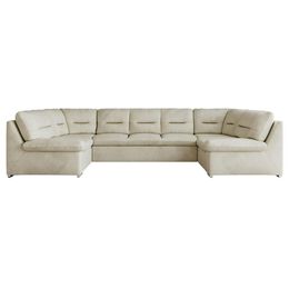 Wohnlandschaft mit Schlaffunktion Comodo beige Ma&szlig;e (cm): B: 340 H: 93 Sofas > Sofas nach Material > Stoffsofas &raquo; Sofa DE