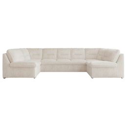 Wohnlandschaft mit Schlaffunktion Comodo beige Ma&szlig;e (cm): B: 340 H: 93 Sofas > Sofas nach Material > Stoffsofas &raquo; Sofa DE