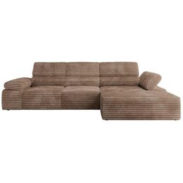 Ecksofa mit Sitzvorzug Rilasso braun Ma&szlig;e (cm): B: 296 H: 66 Sofas > Sofas nach Material > Stoffsofas &raquo; Sofa DE