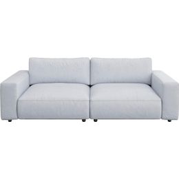 Big-Sofa Musterring "LUCIA Mega Sofa, hoher Sitzkomfort, Breite 252cm, Kontrastnaht", wei&szlig; (snow bax), B:252cm H:81cm T:124cm, Flachgewebe FLORIS (100% Polyester);Flachgewebe VALMONT (60% Baumwolle/ 40% Leinen);Microfaser CRONA (100% Polyester), Sofas, Big-Sofa, in vielen Qualit&auml;ten und 4 unterschiedlichen N&auml;hten, 2,5-Sitzer