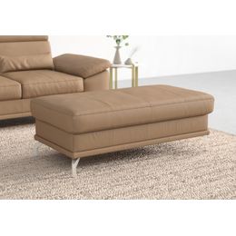 Sit & More Hocker SIT & MORE "Cabrio, B: 133 cm", braun (cappucino), B:133cm H:48cm T:72cm, Hocker, Hocker, individuell zu kombinieren, Federkern