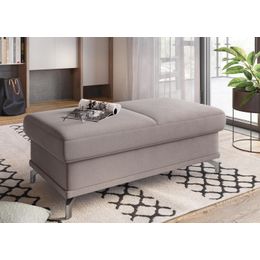 Sit & More Hocker SIT & MORE "Cabrio, B: 133 cm", braun (savannah), B:133cm H:48cm T:72cm, 100% Polyester, Hocker, Hocker, individuell zu kombinieren, Federkern