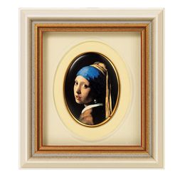 Miniatur-Porzellanbild &raquo;Das M&auml;dchen mit dem Perlenohrring&laquo;