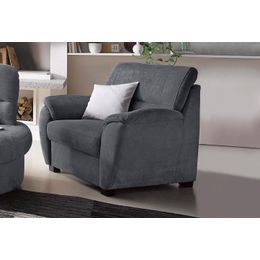 Sit & More Sessel SIT & MORE "Pandora", grau (dunkelgrau), B:103cm H:91cm T:90cm, Luxus-Microfaser ALTARA NUBUCK (100% Polyester);Luxus-Microfaser (100% Polyester);Luxus-Microfaser ALTARA NUBUCK (100% Polyester), Sessel, Sessel