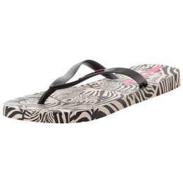 Zehentrenner Ipanema "Ipanema ANIMAL PRINT VI FEM", Damen, Gr. 38, schwarz (beige, schwarz, pink), Synthetik, Schuhe Zehentrenner