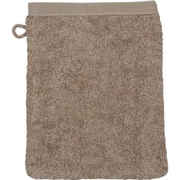 Waschhandschuh Ross "Vita 4004", braun (cappuccino), B:16cm L:22cm, Frottier, Handt&uuml;cher
