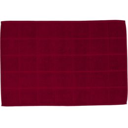 Duschmatte Ross "Duschvorleger", rot (marsala), H:10mm, Baumwolle, Badematten, besonders weich, Badezimmerteppich, uni