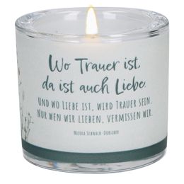 Glaswindlicht zur Trauer - Wo Trauer ist, da ist auch Liebe (1 St&uuml;ck)