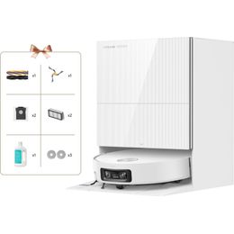 DREAME Saugroboter "X60 Pro Ultra Complete", wei&szlig;, B:35cm H:111cm T:35cm, Saugroboter, ausfahrbahre Wisch-Pads, 40C-Hei&szlig;wischen, All-in-One-Basisstation