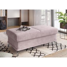 Sit & More Hocker SIT & MORE "Cabrio, B: 133 cm", rosa (rose), B:133cm H:48cm T:72cm, 100% Polyester, Hocker, Hocker, individuell zu kombinieren, Federkern
