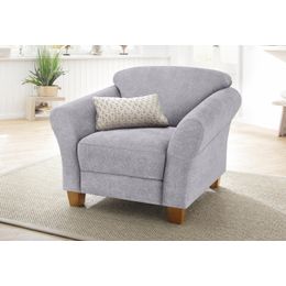 Sessel Home Affaire "Gotland", grau, B:110cm H:84cm T:89cm, Luxus-Microfaser ALTARA NUBUCK (100% Polyester);90% Polyester/10% Polyamid Luxus-Microfaser (100% Polyester);Struktur (100% Polypropylen), Sessel, Sessel, in drei Bezugsqualit&auml;ten