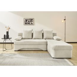 Jockenh&ouml;fer Ecksofa JOCKENH&Ouml;FER GRUPPE "L-Form, B: 191 cm", beige 485, 07, B:191cm H:87cm T:142cm, Korpus: 100% Polyester;Kissen: 100% Polyester, Sofas, Ecksofa, mit Bettfunktion & Bettkasten