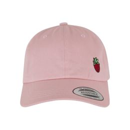 Flex Cap MISS TEE "Miss Tee Strawberry Cotton Twill Cap", Damen, Gr. onesize, rosa (pink), 100% Baumwolle, Caps