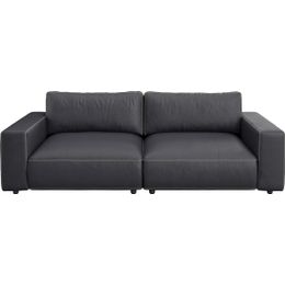 Big-Sofa Musterring "LUCIA Mega Sofa, hoher Sitzkomfort, Breite 252cm, Kontrastnaht", braun (mocca puro), B:252cm H:81cm T:124cm, Flachgewebe FLORIS (100% Polyester);Flachgewebe VALMONT (60% Baumwolle/ 40% Leinen);Microfaser CRONA (100% Polyester), Sofas, Big-Sofa, in vielen Qualit&auml;ten und 4 unterschiedlichen N&auml;hten, 2,5-Sitzer