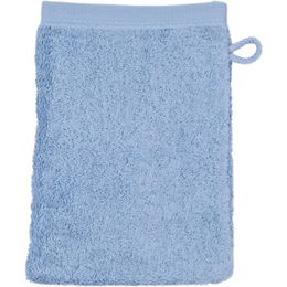 Waschhandschuh Ross "Vita 4004", blau (himmelblau), B:16cm L:22cm, Frottier, Handt&uuml;cher