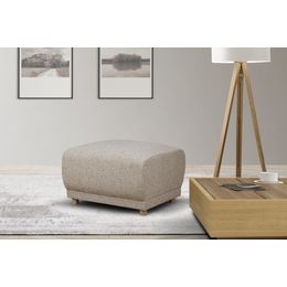 Polsterhocker Home Affaire "LEMPS mit Wellenunterfederung, Ma&szlig;e B/T/H: 70/63/45 cm", grau (taupe), B:70cm H:45cm T:63cm, 100% Polyester, Hocker, Polsterhocker, passend zur Serie, in hochwertiger Verarbeitung