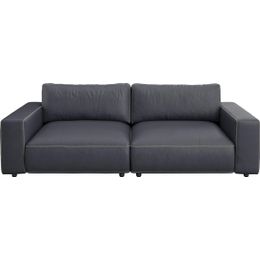 Big-Sofa Musterring "LUCIA Mega Sofa, hoher Sitzkomfort, Breite 252cm, Kontrastnaht", braun (fango puro), B:252cm H:81cm T:124cm, Flachgewebe FLORIS (100% Polyester);Flachgewebe VALMONT (60% Baumwolle/ 40% Leinen);Microfaser CRONA (100% Polyester), Sofas, Big-Sofa, in vielen Qualit&auml;ten und 4 unterschiedlichen N&auml;hten, 2,5-Sitzer